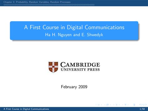 Pdf A First Course In Digital Communications