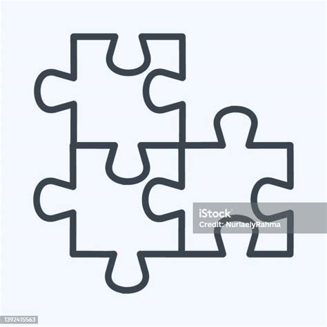 아이콘 퍼즐 프로그래밍 기호에 적합합니다 선 스타일 편집 가능한 간단한 디자인 디자인 템플릿 벡터 간단한 기호 그림 0명에 대한 스톡 벡터 아트 및 기타 이미지 Istock