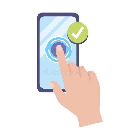 Fingerprint Security Digital Biometric Sensor Stock Illustration Illustration Of Smart