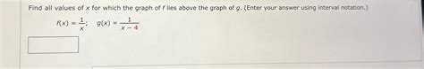 Solved Find All Values Of X ﻿for Which The Graph Of F ﻿lies