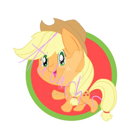 Applejack Chibi Sticker By Tubachic On Deviantart