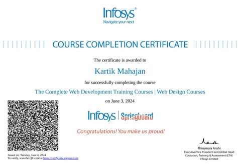 Earned The Complete Web Development Course Kartik Mahajan Posted On The Topic Linkedin