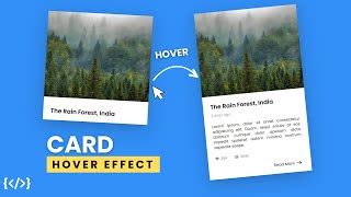 Animated Card Hover Effect Using HTML CSS Doovi