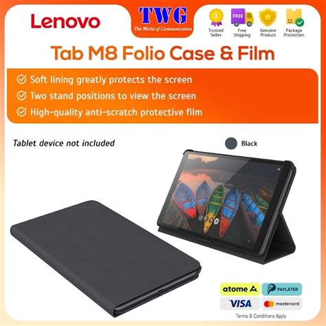 Original Lenovo Tab M Folio Case Shopee Malaysia