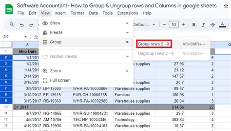 Group Ungroup Rows And Columns In Google Sheets Step By Step Guide