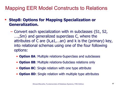 Er And Eer To Relational Mapping Ppt