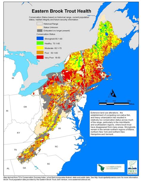 Eastern Brook Trout Health Source Maps On The Web