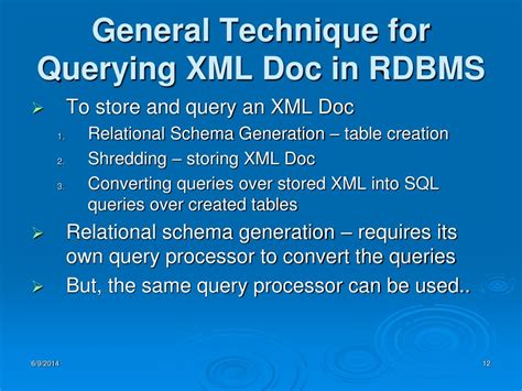 Ppt Querying Xml Database Using Relational Database System Powerpoint
