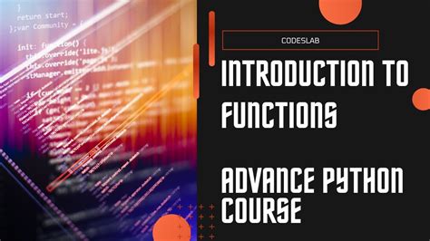 Lec 17 : Intro to Functions - YouTube