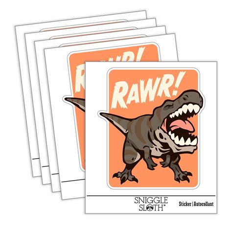 Tyrannosaurus Rex Rawr Roar Dinosaur Car Window Bumper Water Bottle
