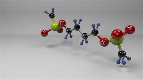 Busulfan Molecule 3d Illustration Stock Illustration Illustration Of