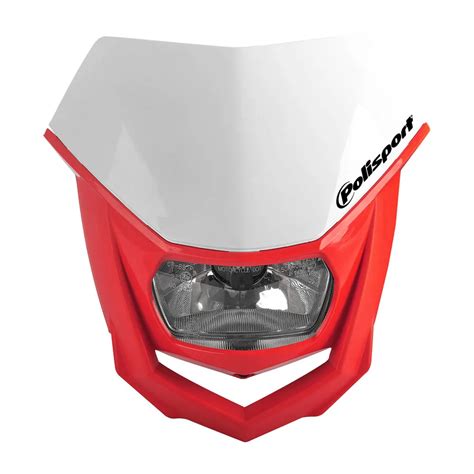 Polisport Halo Headlight Red White Mcas