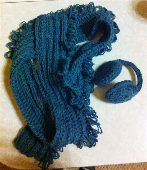 Winter Scarf And Earmuffs The Crafty Sisters