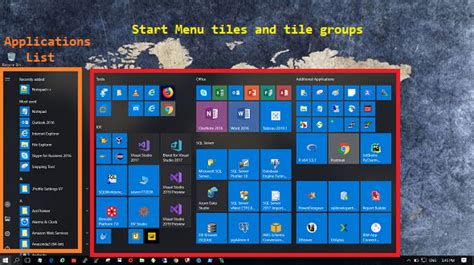 Windows 10 Screen UI Elements