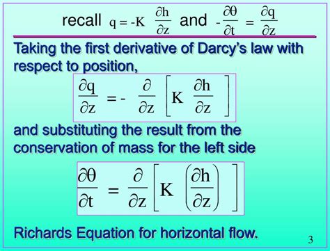 Ppt Horizontal Infiltration Using Richards Equation Powerpoint