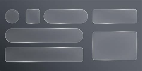 Set Of Modern Frame Elements In The Style Of Liquid Glass User