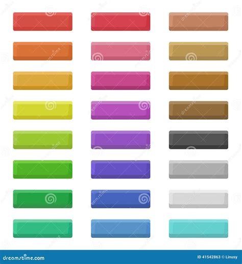 Flat Web Buttons Stock Vector Illustration Of Application 41542863