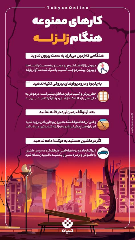 اینفوگرافیک ایمنی در برابر زلزله سفارش طراحی اینفوگرافیک