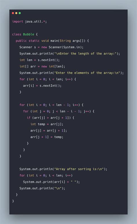 Bubble Sort In Java Example Java Bubble Sort Program