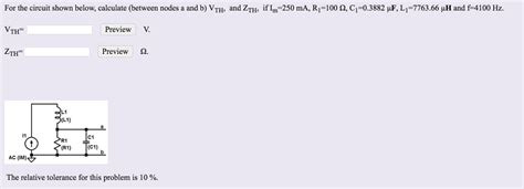 solved for the circuit shown below calculate between nodes