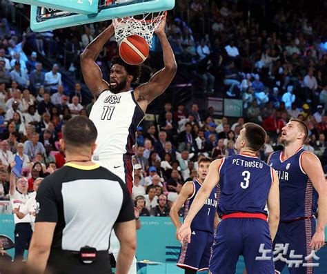 드림팀 미국 농구 세르비아 꺾고 결승행[파리한컷] 노컷뉴스