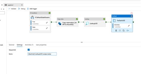 Json Azure Data Factory Passing Lookup Valueid Into Foreach Copy