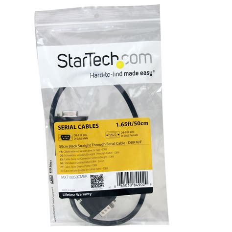 0 5m Black Straight Through Db9 Rs232 Serial Cable M F