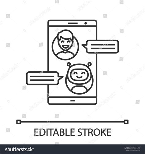 Support Chatbot Linear Icon Thin Line Stock Vector Royalty Free 1170061450 Shutterstock