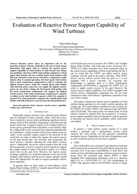 Pdf Evaluation Of Reactive Power Support Capability Of Wind Turbines
