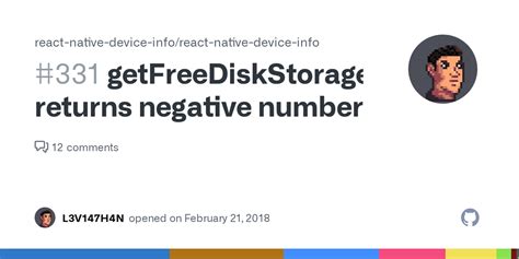 Getfreediskstorage Returns Negative Number · Issue 331 · React Native Device Inforeact Native