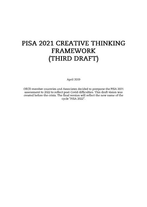 Assessing Creative Thinking In Pisa 2021 Role Of Engagement In Problem Solving Schemes And