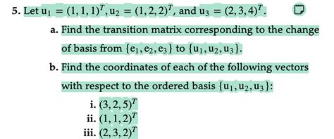 solved 5 let uy 1 1 1 u2 1 2 2 and uz