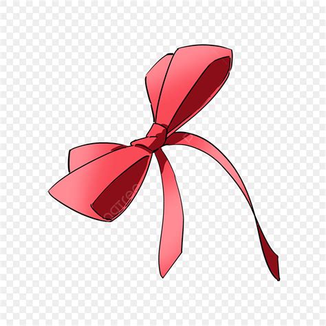 빨간색 이중 활 실크 제품 리본으로 포장 일러스트 된 선물 상자 손으로 그린 리본 활 리본으로 포장 된 선물 상자 발렌타인 데이 Png 일러스트 및 Psd 이미지 무료