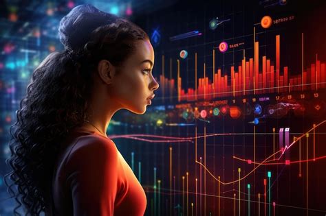 Premium Photo Digital Insights Woman Engages Technology Trends Navigate The Intricate