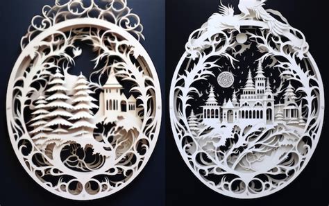 Papercut Art Captures Intricate Scenes Premium Ai Generated Image