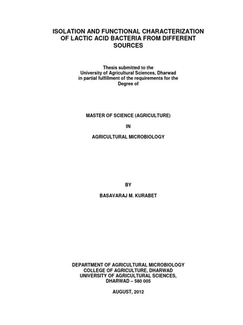 Thesis_Isolation & functional characterization of lactic acid bacteria from different sources ...