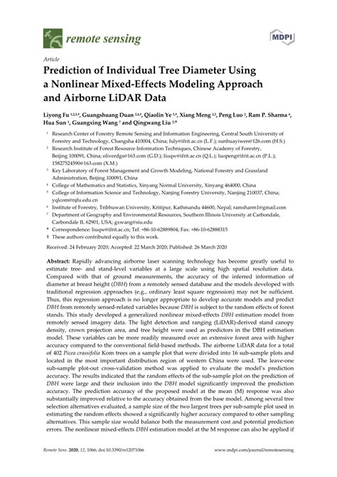 pdf prediction of individual tree diameter using a nonlinear mixed