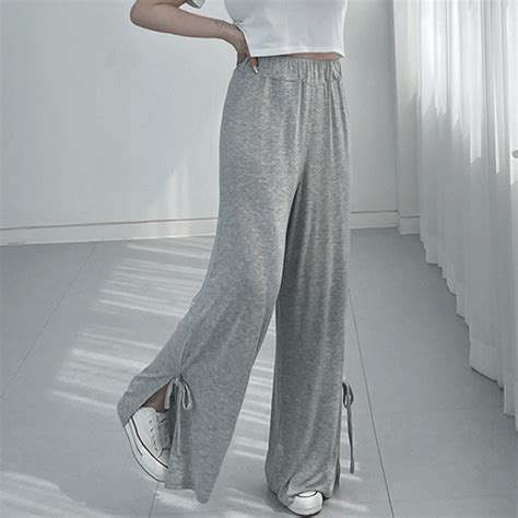 당출🚚키큰녀 기장긴[4xl 110까지] 빅사이즈여성 실키슬릿리본롱팬츠[637] 하비탈출 통통키큰녀 키작녀 기장긴 찰랑 와이드 통바지 플러스사이즈 체형커버 에이블리