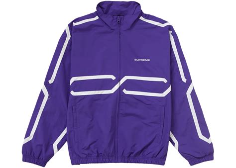 supreme inset link track jacket purple men s ss24 us