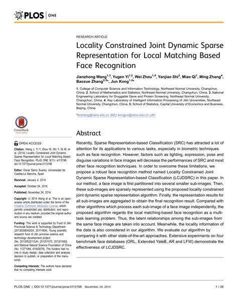 Pdf Locality Constrained Joint Dynamic Sparse Representation For