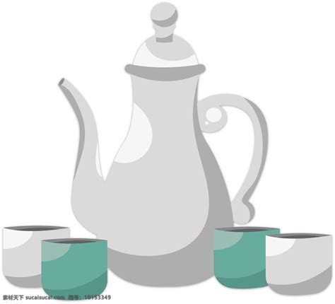 手绘简笔画茶壶矢量图素材图片下载 素材编号10153349 素材天下图库