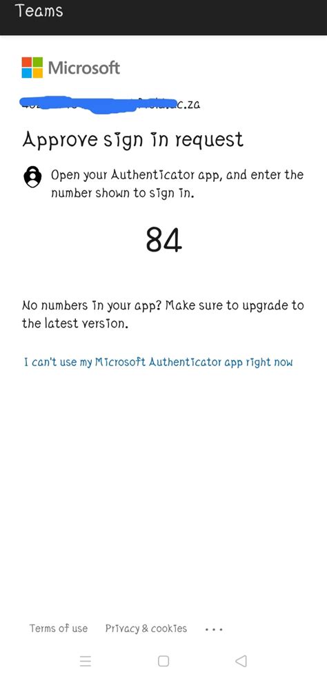 why am i not able to use microsoft authenticator app to sign into my