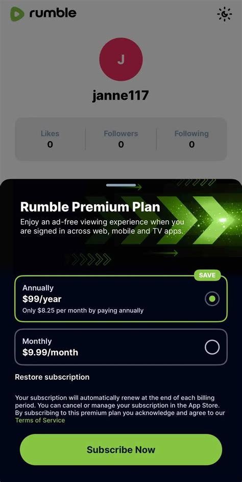 A Mobile Paywall By Rumble With Adapty
