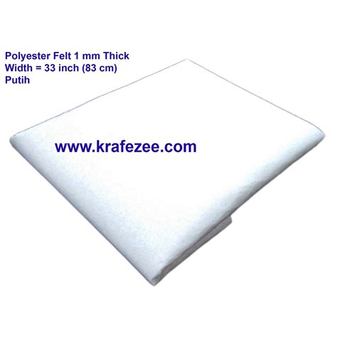 Kain Poly Felt Nipis Poly Felt Fabric 1mm White 1 Meter Shopee