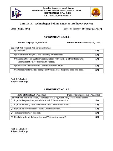 Assignments 3 1 To 3 4 Unit 3 Iot Technologies Behind Smart And Intelligent Devices Pdf
