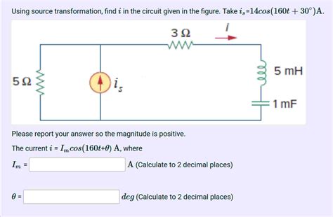 solved using source transformation find i in ﻿the circuit