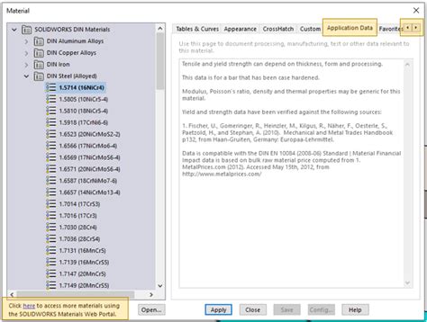 SOLIDWORKS Simulation Material Properties Computer Aided Technology
