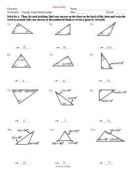 Triangle Sum Theorem Worksheet