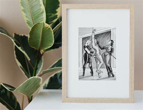 Femdom Vintage Downloadable Print Mistress Slave Digital Print Femdom