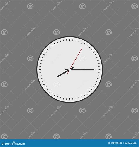 White Analog Countdown Font Vector Illustration Template Floating